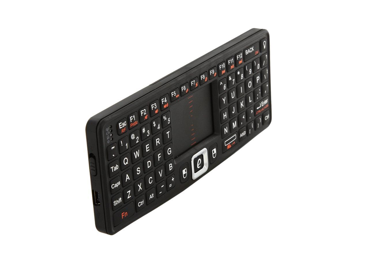 VisionTek Candyboard Keyboard with Touchpad 900508 Black RF Wireless ...