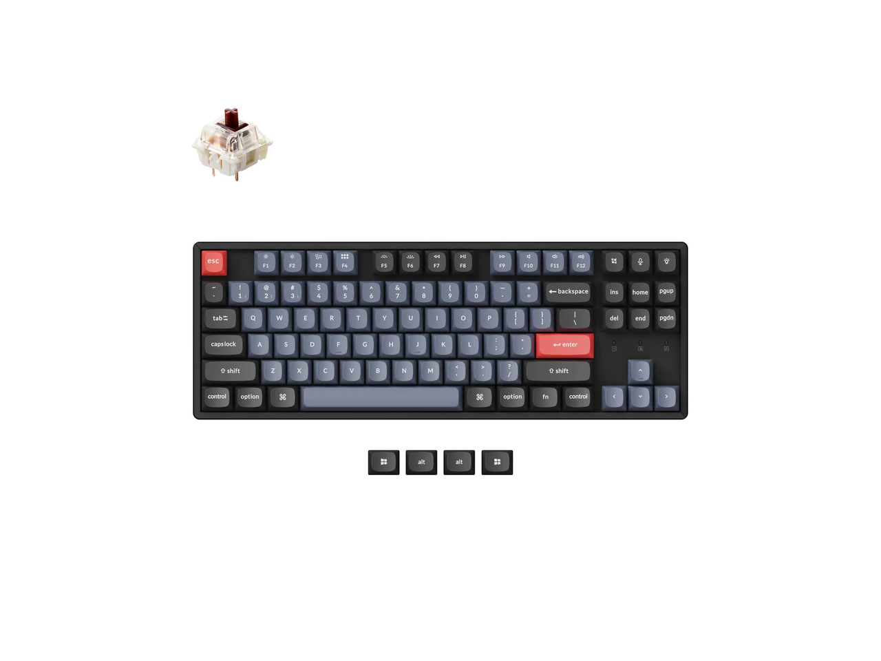 Keychron K8 Pro Mechanical Keyboard TKL Layout Aluminum RGB - Wireless ...