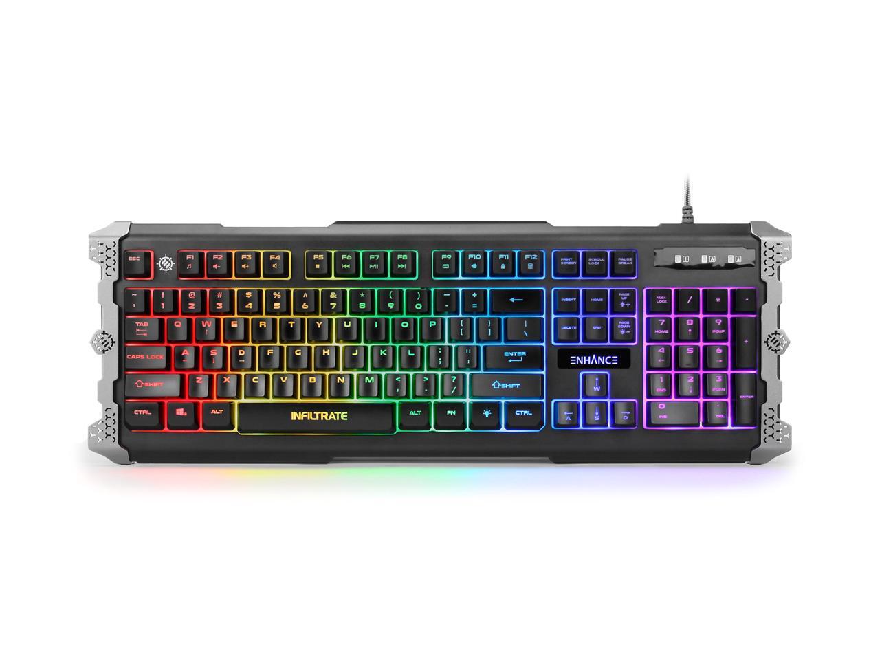 ENHANCE ENINKNL100BKUS Infiltrate Gaming Keyboard - Newegg.com