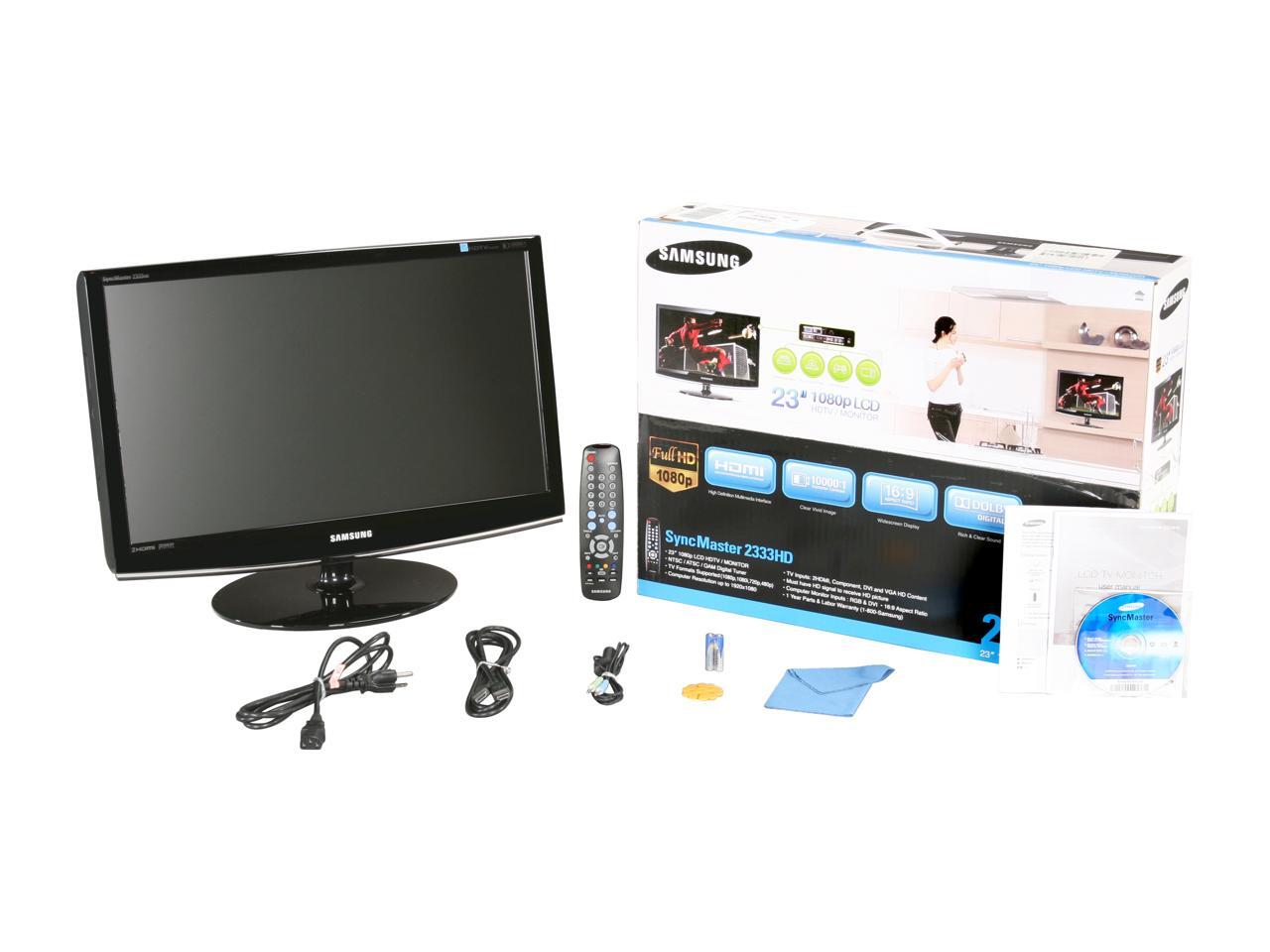 Open Box: SAMSUNG 23" LCD Monitor Built-in TV Tuner 5 ms 1920 x 1080 D ...