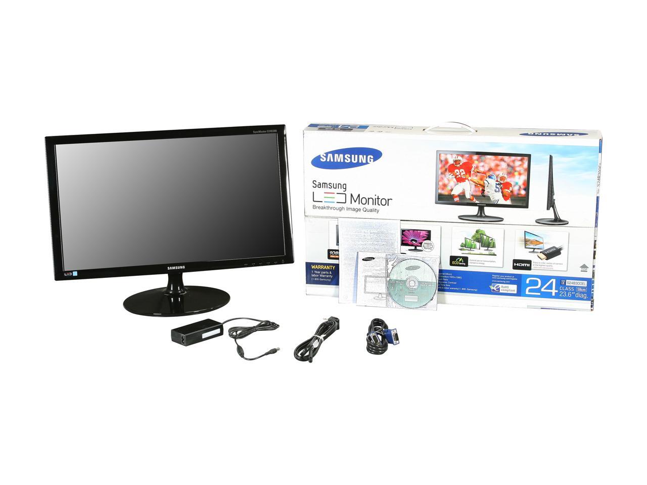 SAMSUNG 23.6" TN LCD Monitor 5ms GTG 1920 x 1080 D-Sub, HDMI B300 ...
