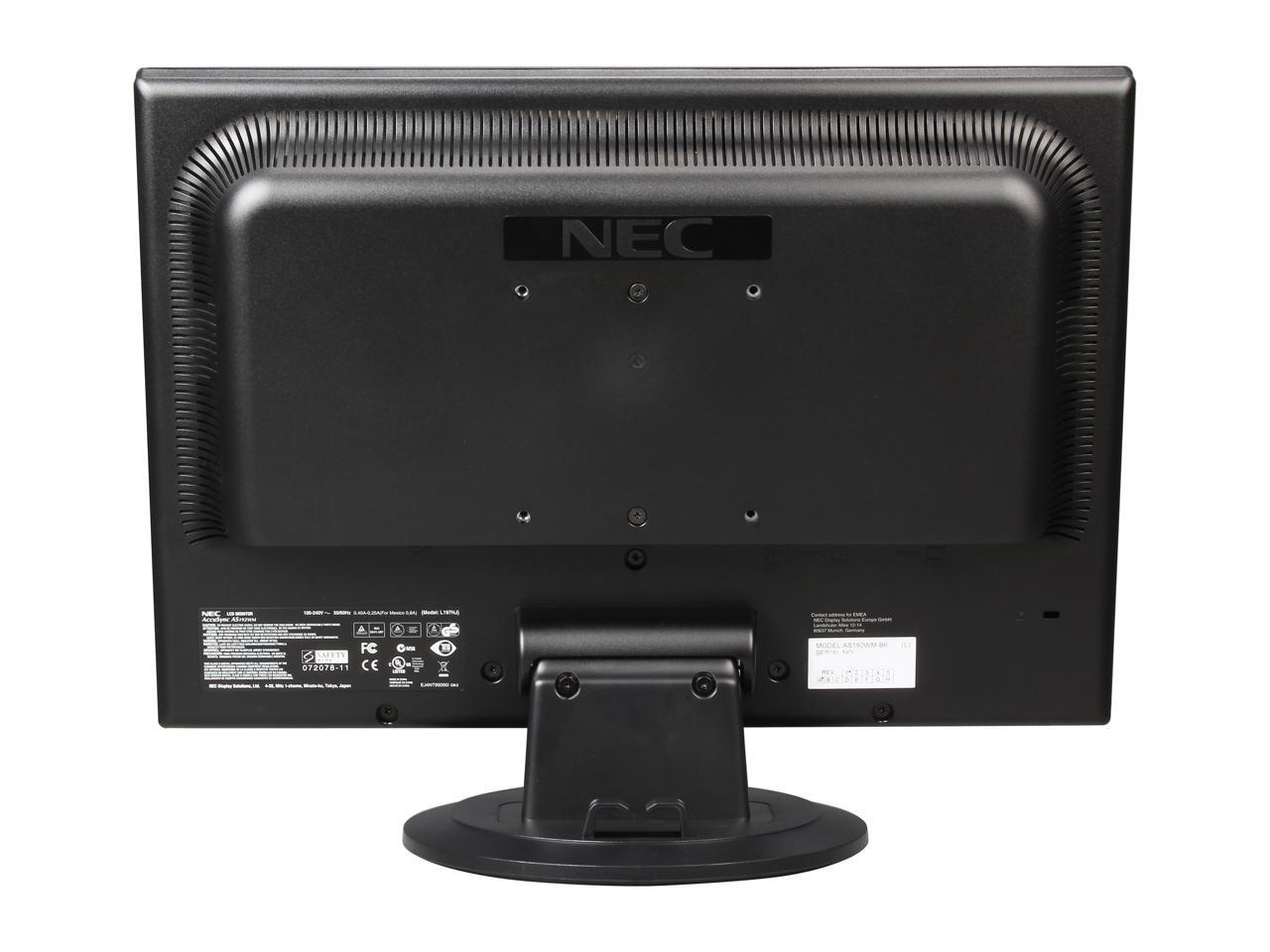 NEC Display Solutions 19" LCD Monitor 5 ms 1440 x 900 D-Sub, DVI-D ...