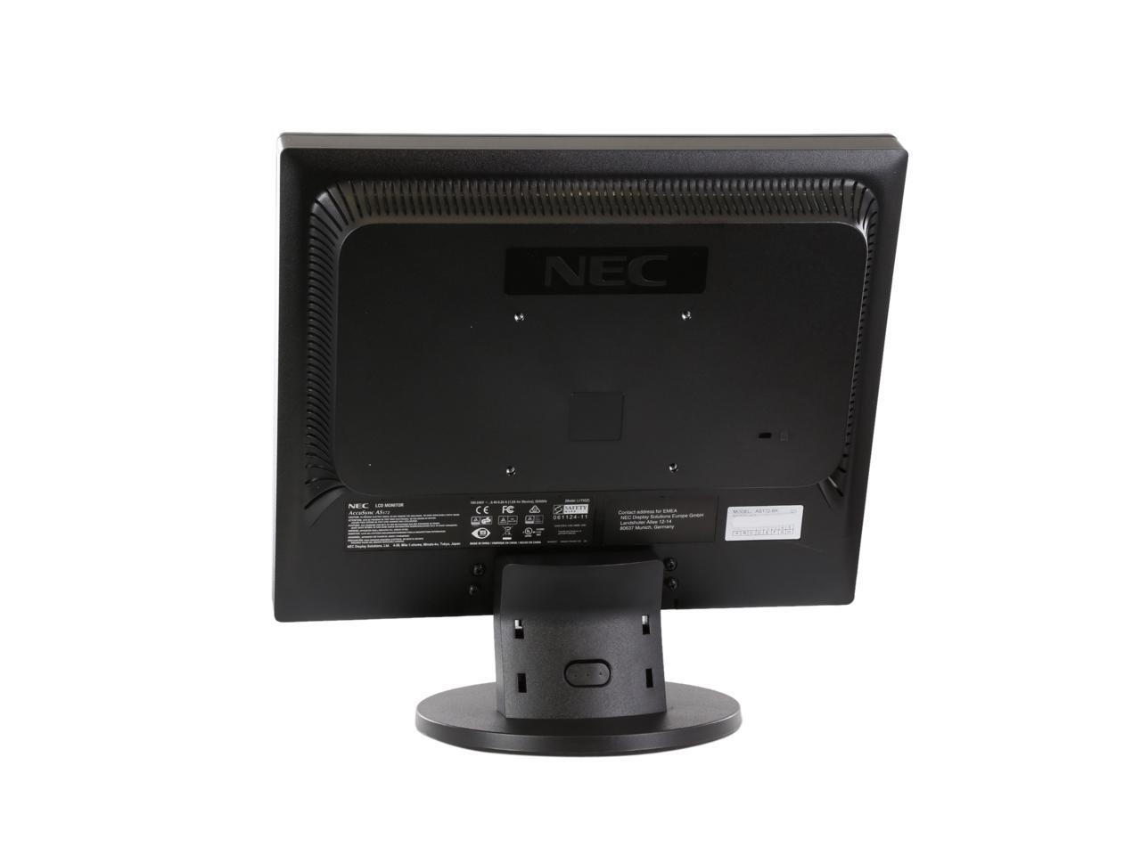 NEC AS172-BK 17" 1280 x 1024 5ms VGA DVI-D Thin Frame 5:4 Ratio LED ...