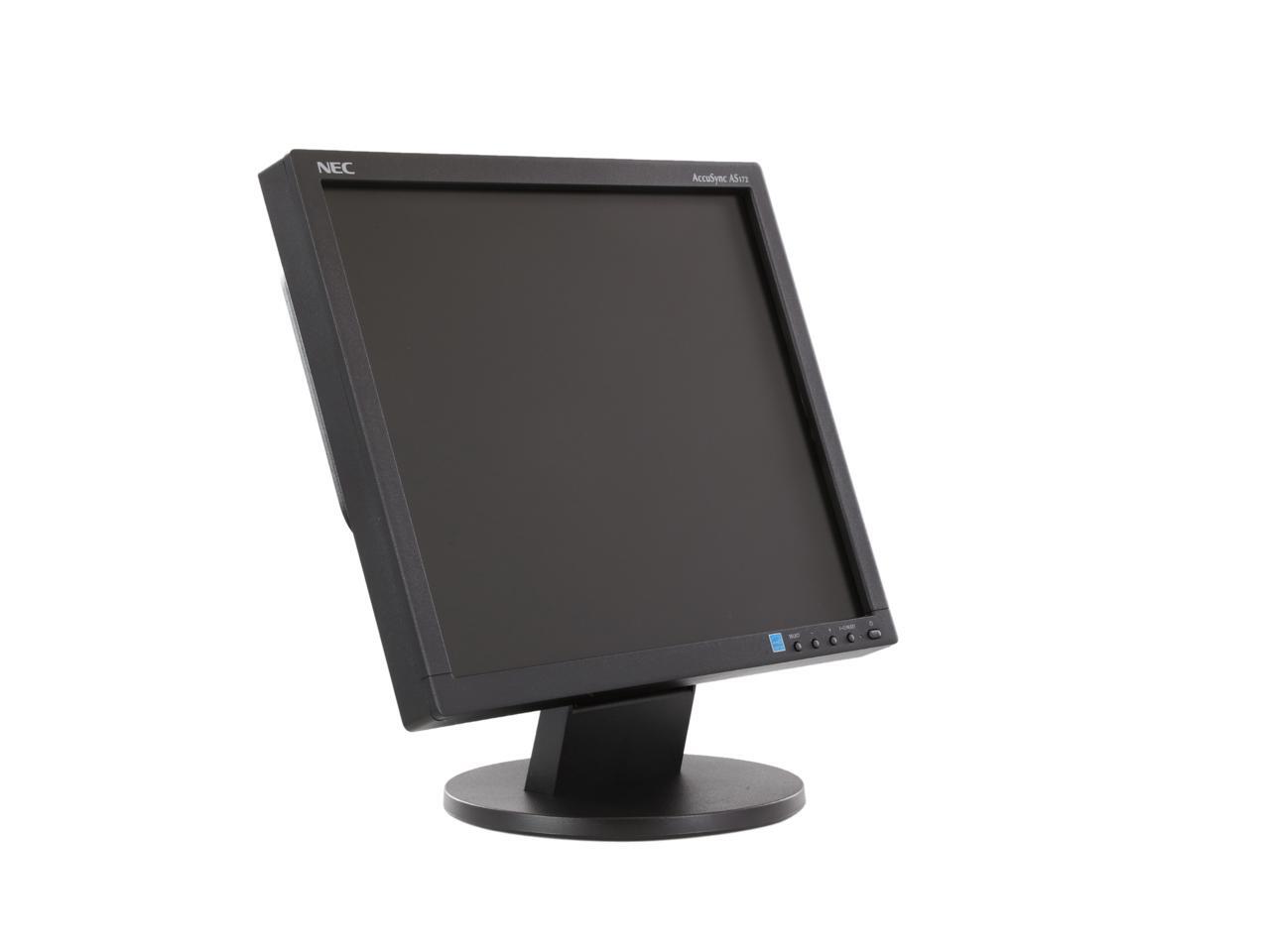 NEC AS172-BK 17" 1280 x 1024 5ms VGA DVI-D Thin Frame 5:4 Ratio LED ...