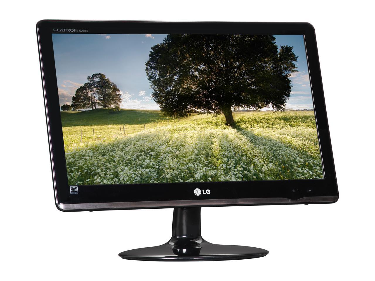 LG Flatron E50 E2050T-SN Glossy Black 20" 5ms DVI 720p Widescreen LED LCD Monitor w/2-Way Stand ...