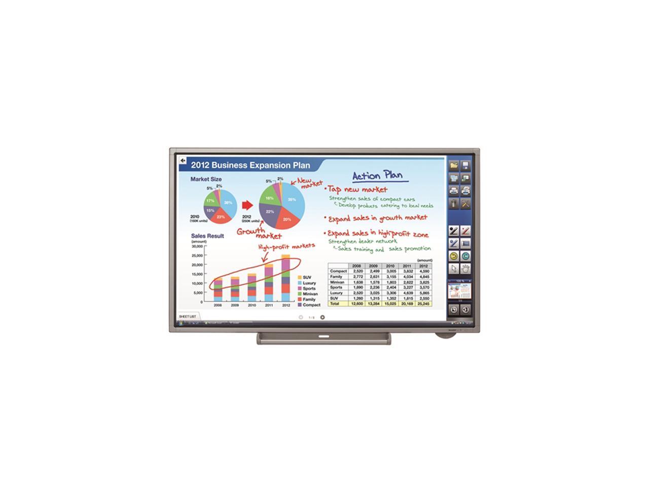 Sharp PN-L602B 60" Edge LED LCD Touchscreen Monitor - 6 ms - Newegg.com