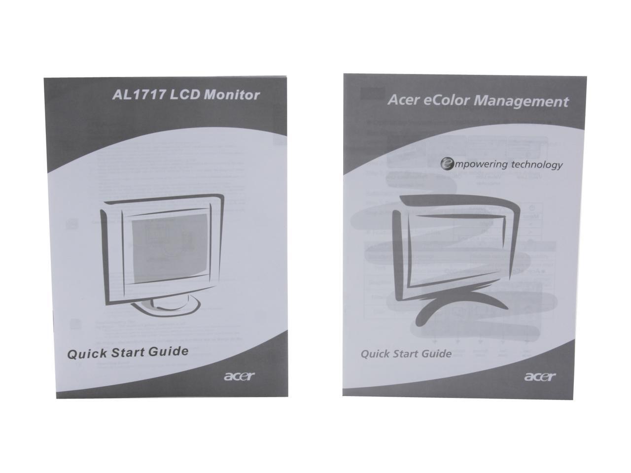 Acer AL1717 FB 17" SXGA 1280 x 1024 D-Sub Built-in Speakers LCD Monitor ...