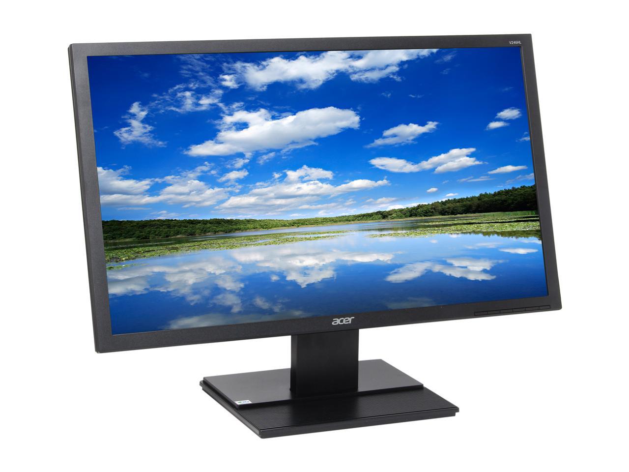 Acer 24" 60 Hz TN LCD Monitor 5 ms 1920 x 1080 D-Sub, DVI, DisplayPort ...