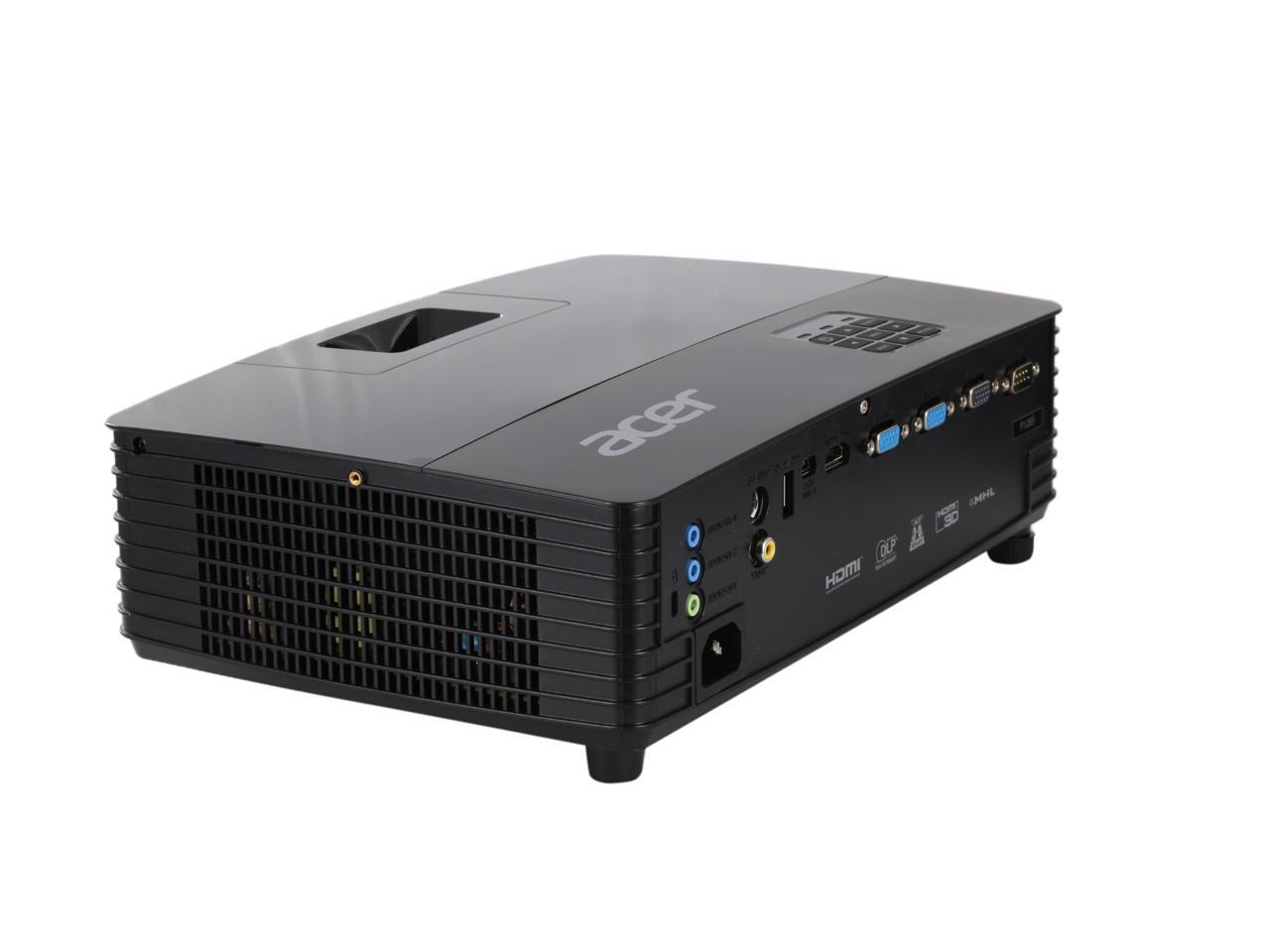 Acer P1285 XGA 1024 x 768, 3,200 ANSI Lumens 2000:1 DLP Projector with ...