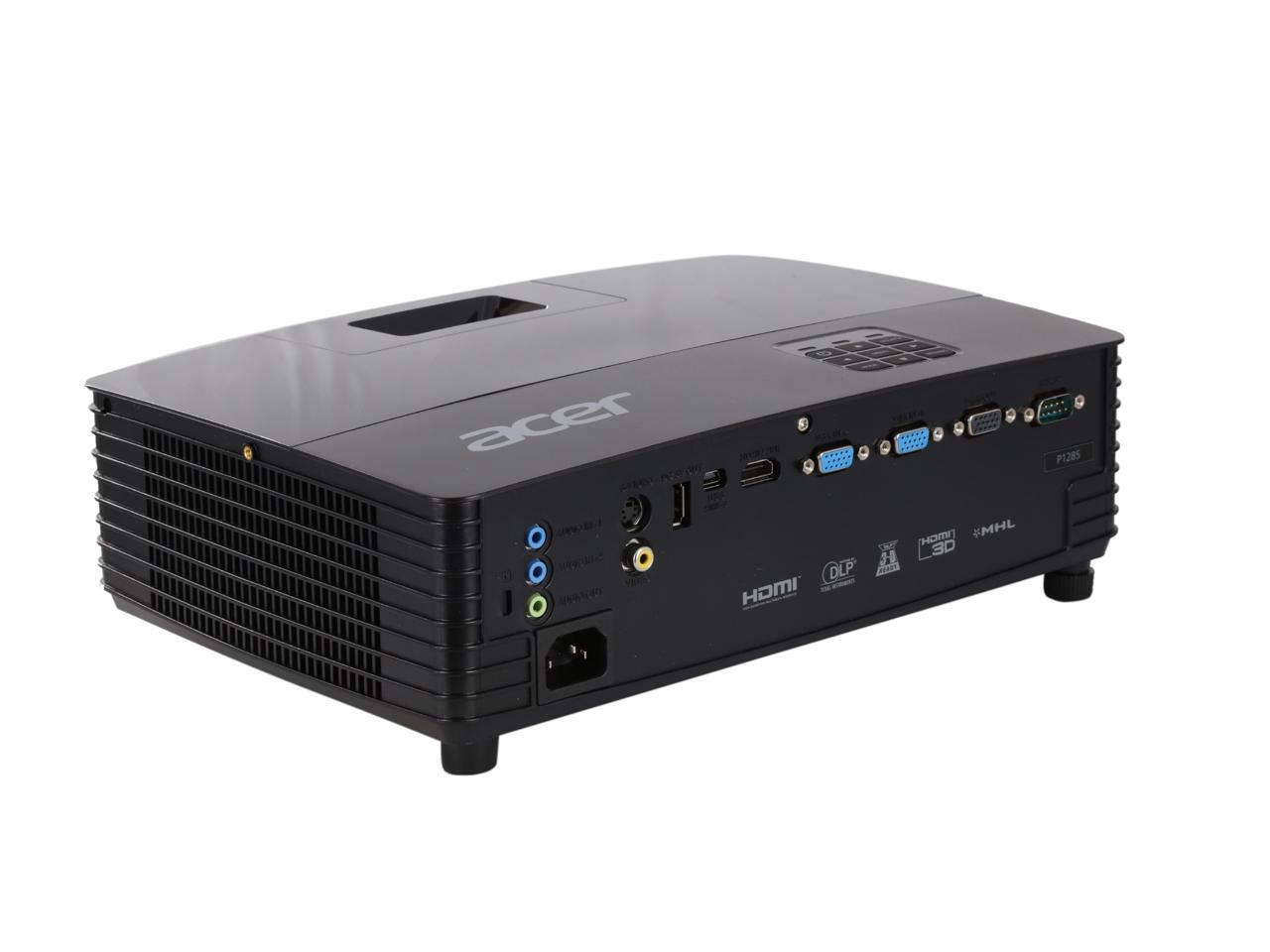 Acer P1285 XGA 1024 x 768, 3,200 ANSI Lumens 2000:1 DLP Projector with ...