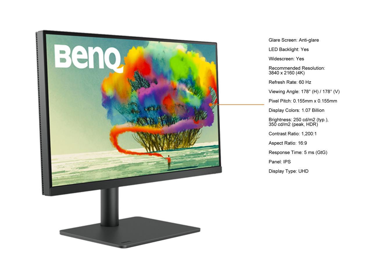 BenQ 27" 60 Hz IPS UHD Monitor 5 ms (GtG) 3840 x 2160 (4K) HDMI ...