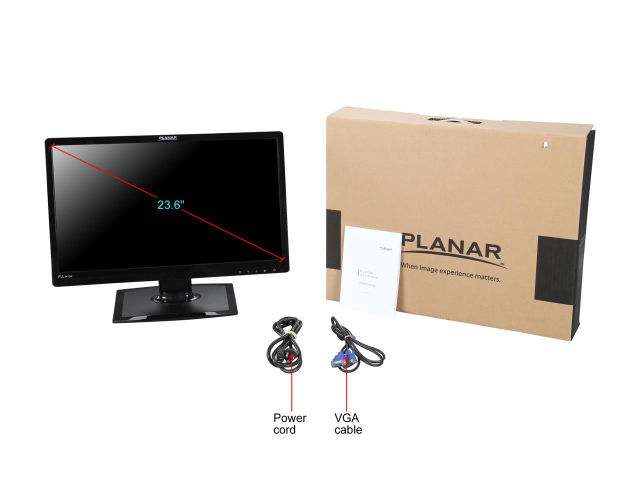 PLANAR PLL2410W Black 24" 5ms Widescreen LED Backlight LCD Monitor ...