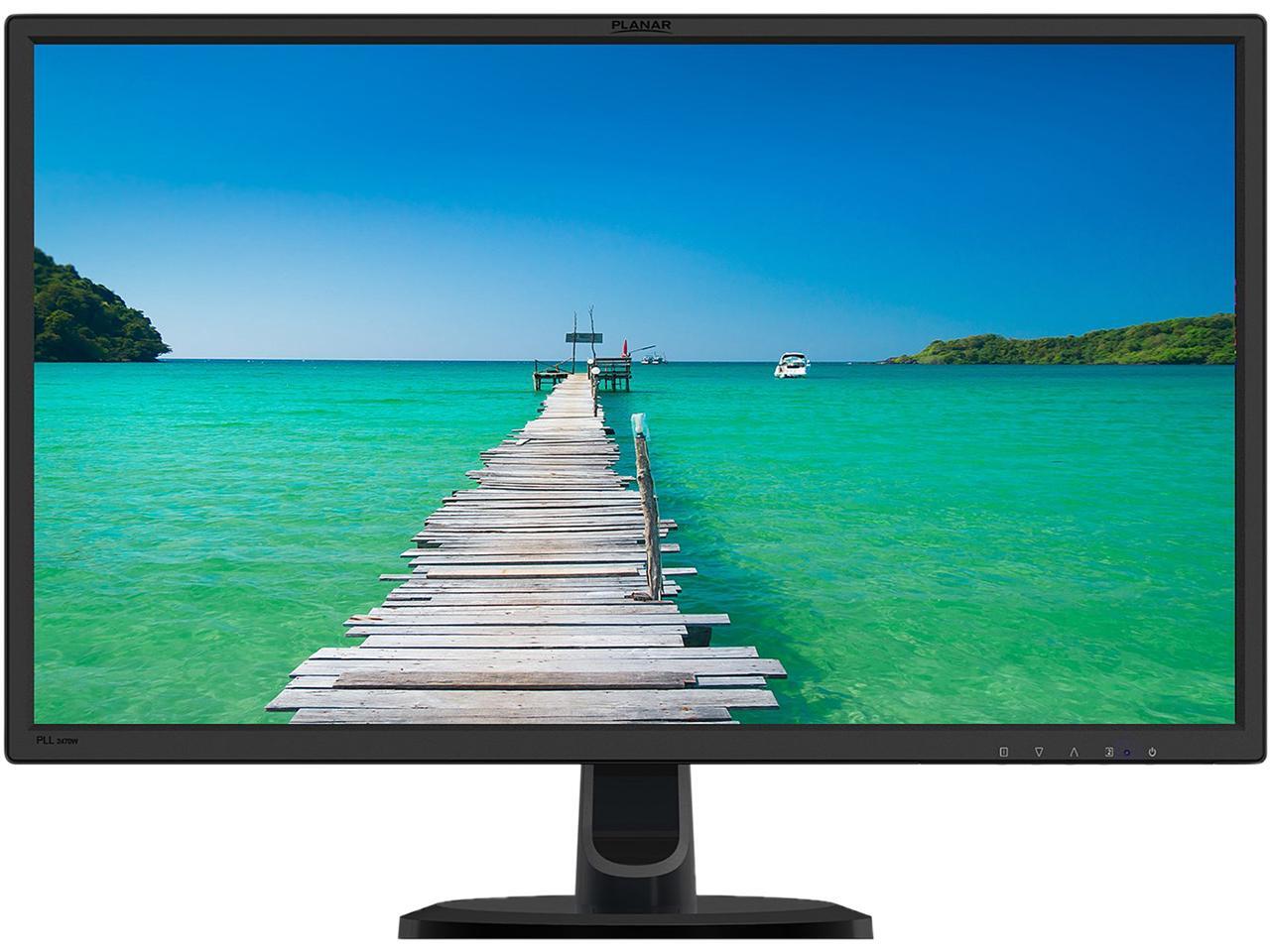 Planar PLL2470W Black 24" FHD 1080p LED LCD Monitor, 1000:1, DVI, VGA ...
