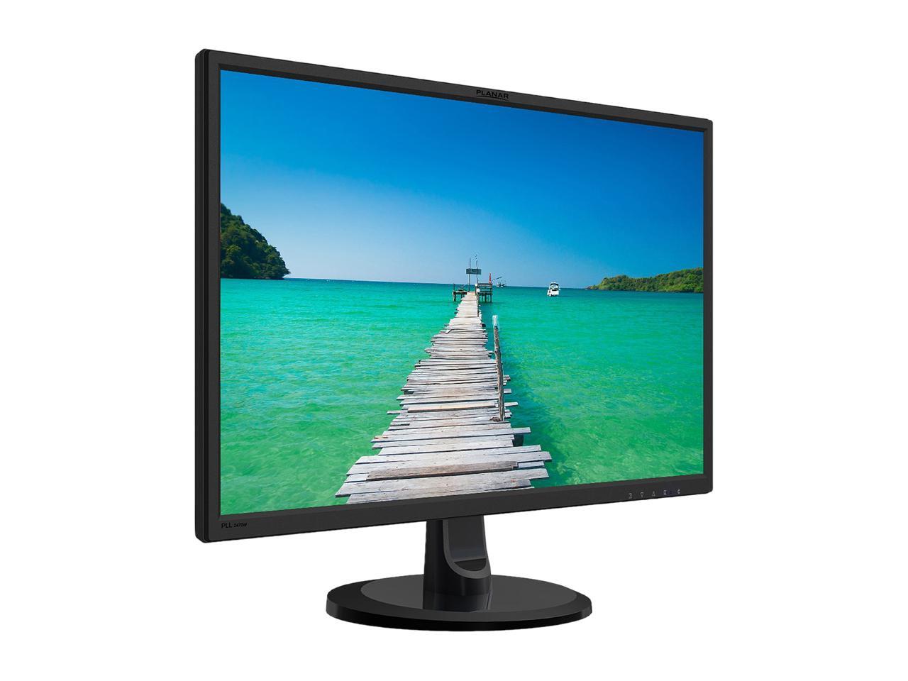Planar PLL2470W Black 24" FHD 1080p LED LCD Monitor, 1000:1, DVI, VGA ...