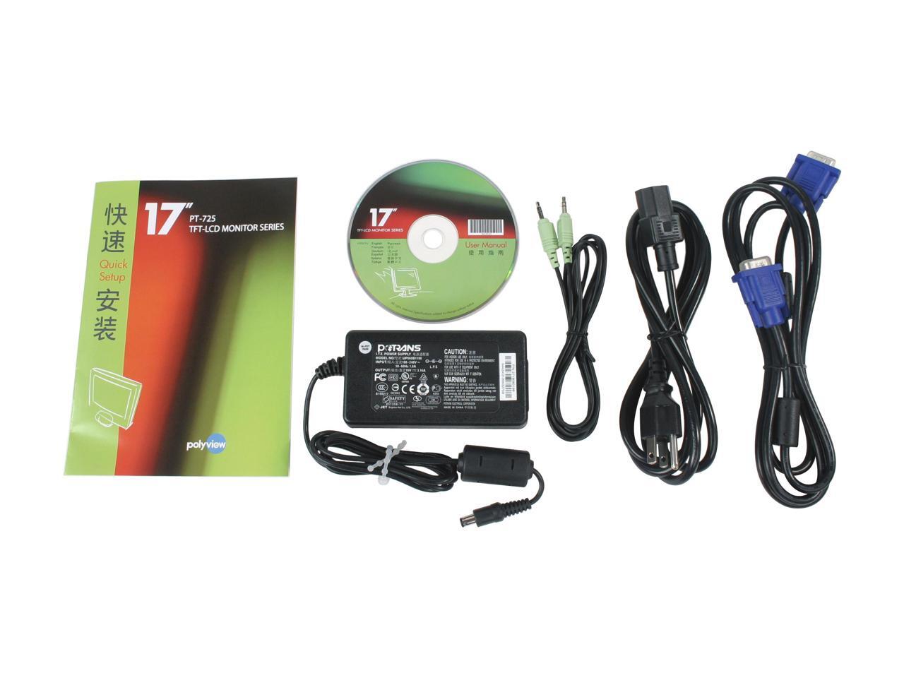 Polyview 17" Active Matrix, TFT LCD SXGA LCD Monitor 16 ms 1280 x 1024 PT-725A - Newegg.com