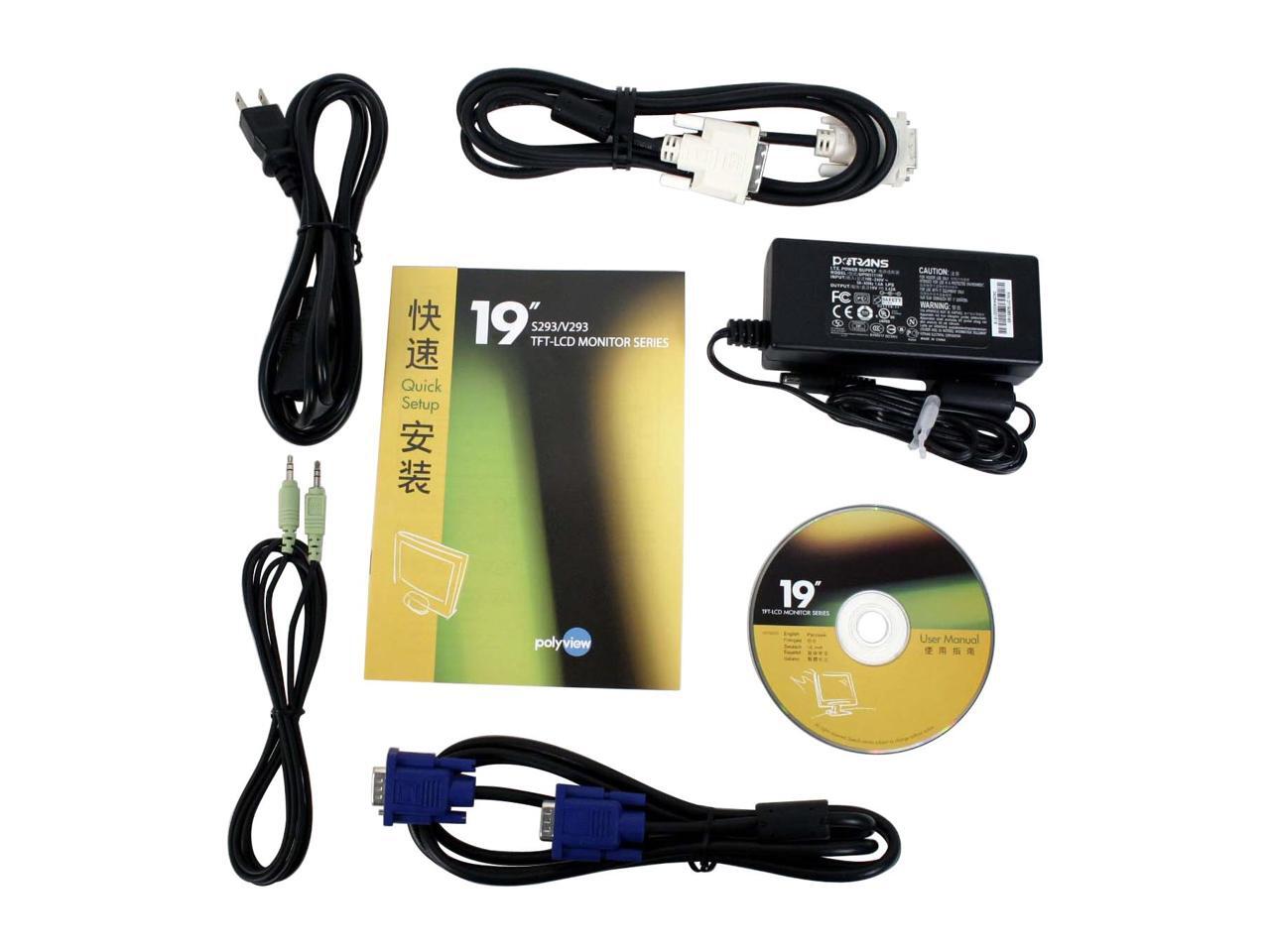 Polyview 19" Active Matrix, TFT LCD SXGA LCD Monitor 21 ms 1280 x 1024 D-Sub, DVI V293 - Newegg.com