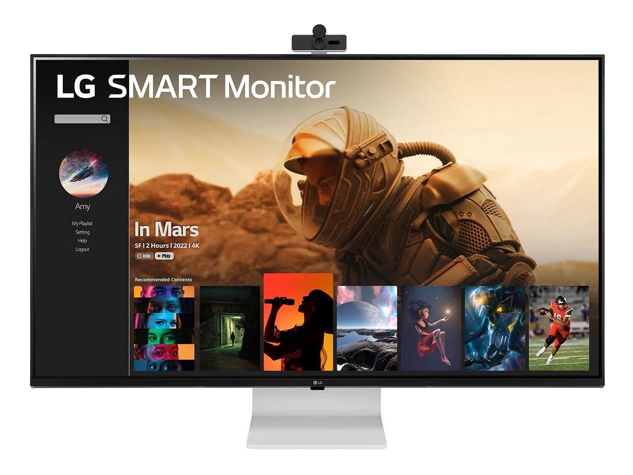 LG 43" (42.5" Viewable) 60 Hz IPS Smart Monitor with webOS 5ms (GtG at ...