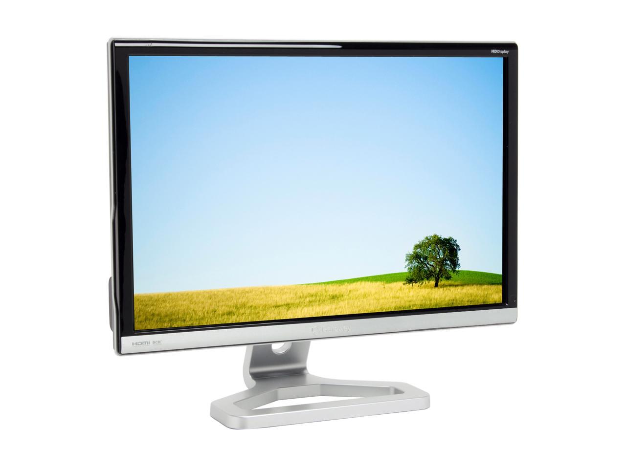 Gateway HD2200 Black-Silver 22" 4ms DVI HDMI Widescreen LCD Monitor 300 ...