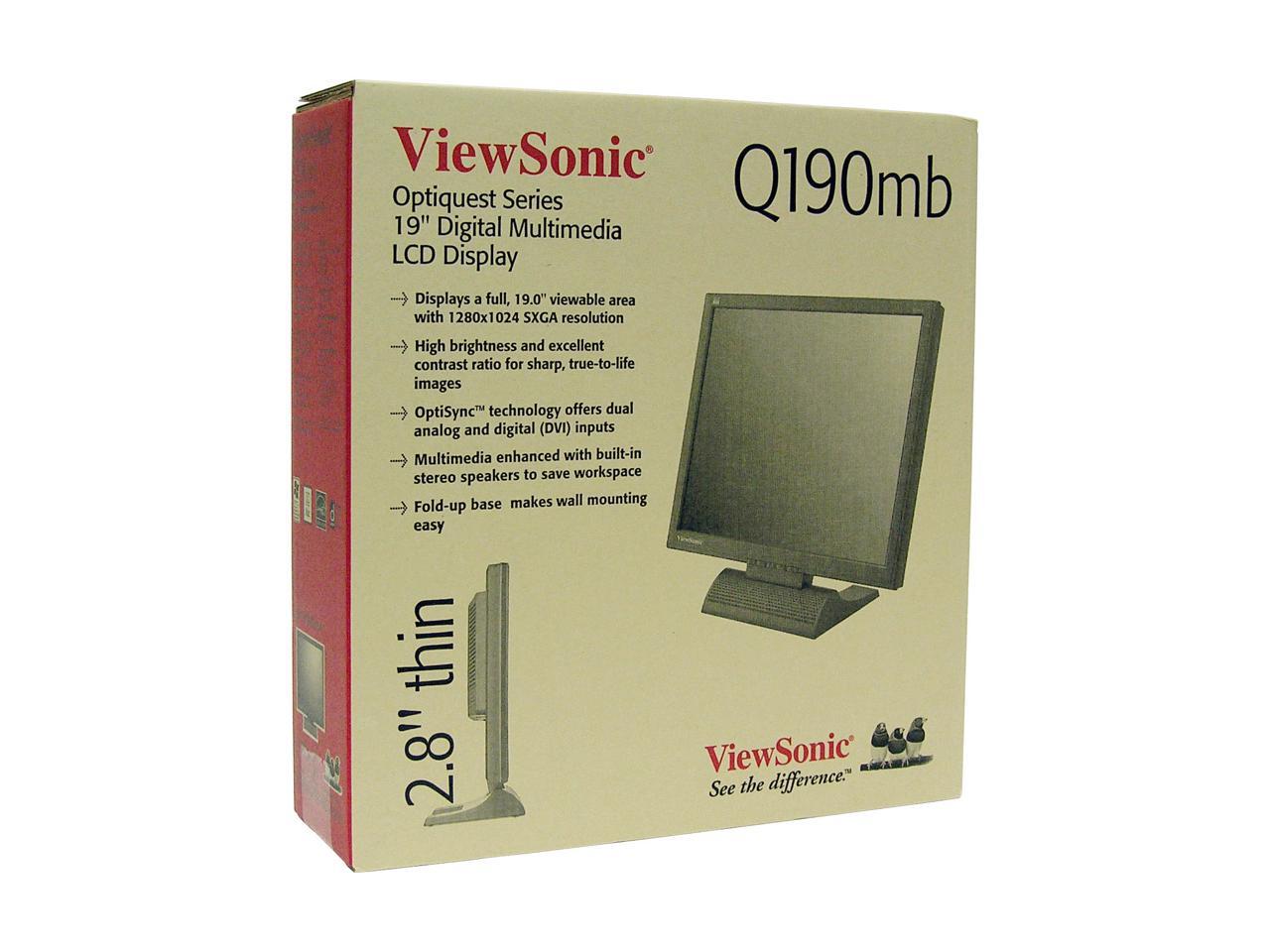 ViewSonic 19" Active Matrix, TFT LCD SXGA LCD Monitor 25 ms 1280 x 1024 ...