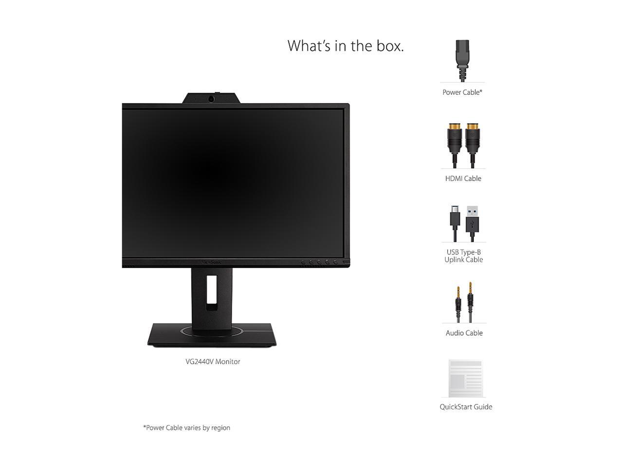 ViewSonic VG2440V 24 Inch 1080p IPS Video Conferencing Monitor with ...