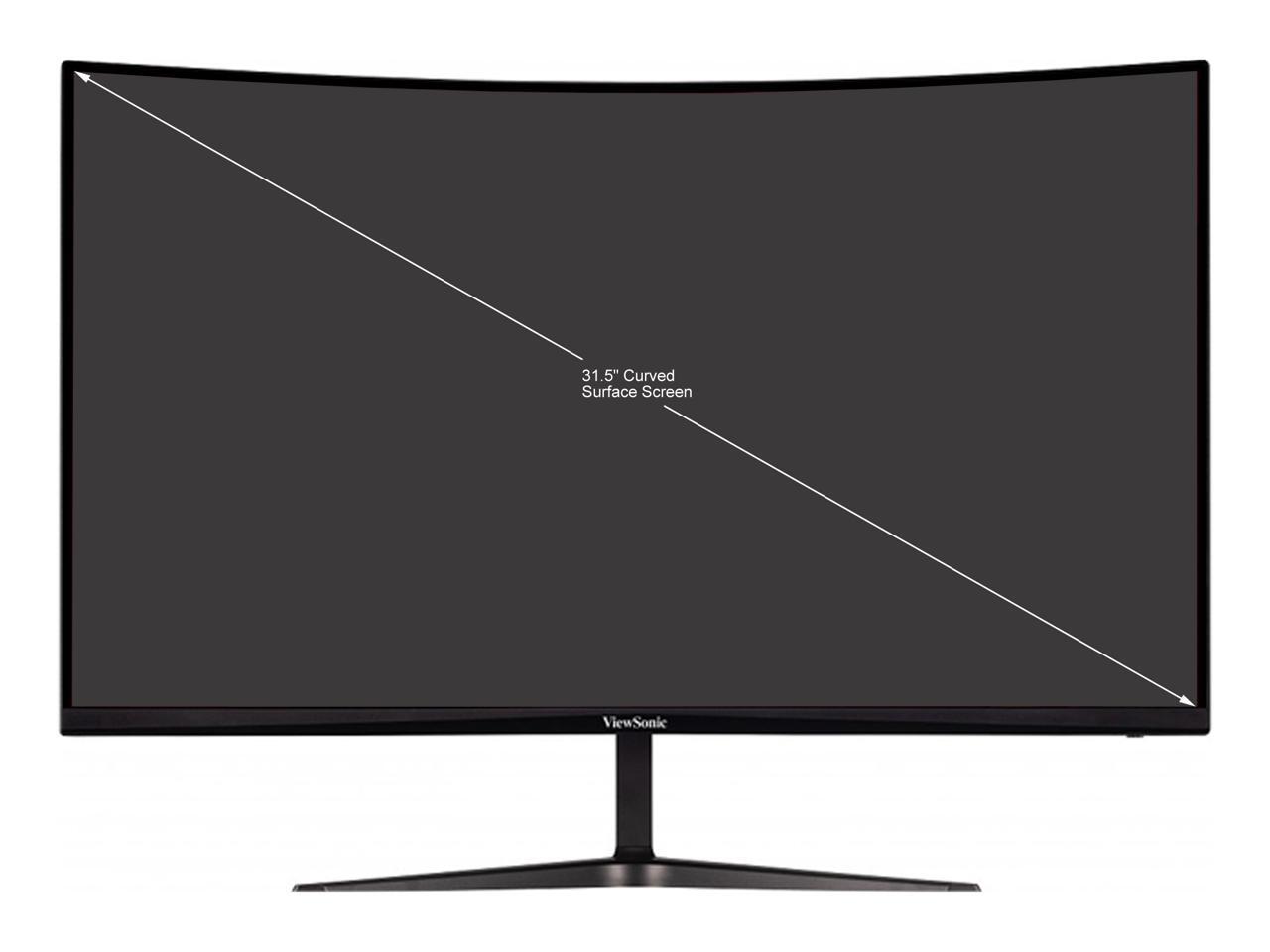 ViewSonic VX3218-PC-MHD 32 Inch Full HD 1080p 165Hz 1ms Curved Gaming ...