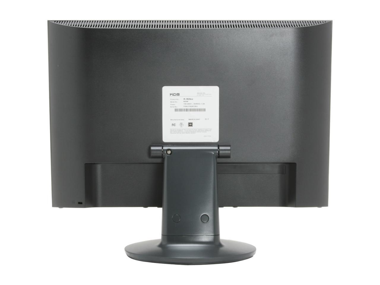 KDS 19" WXGA+ LCD Monitor 5 ms 1440 x 900 D-Sub K-92BW - Newegg.com