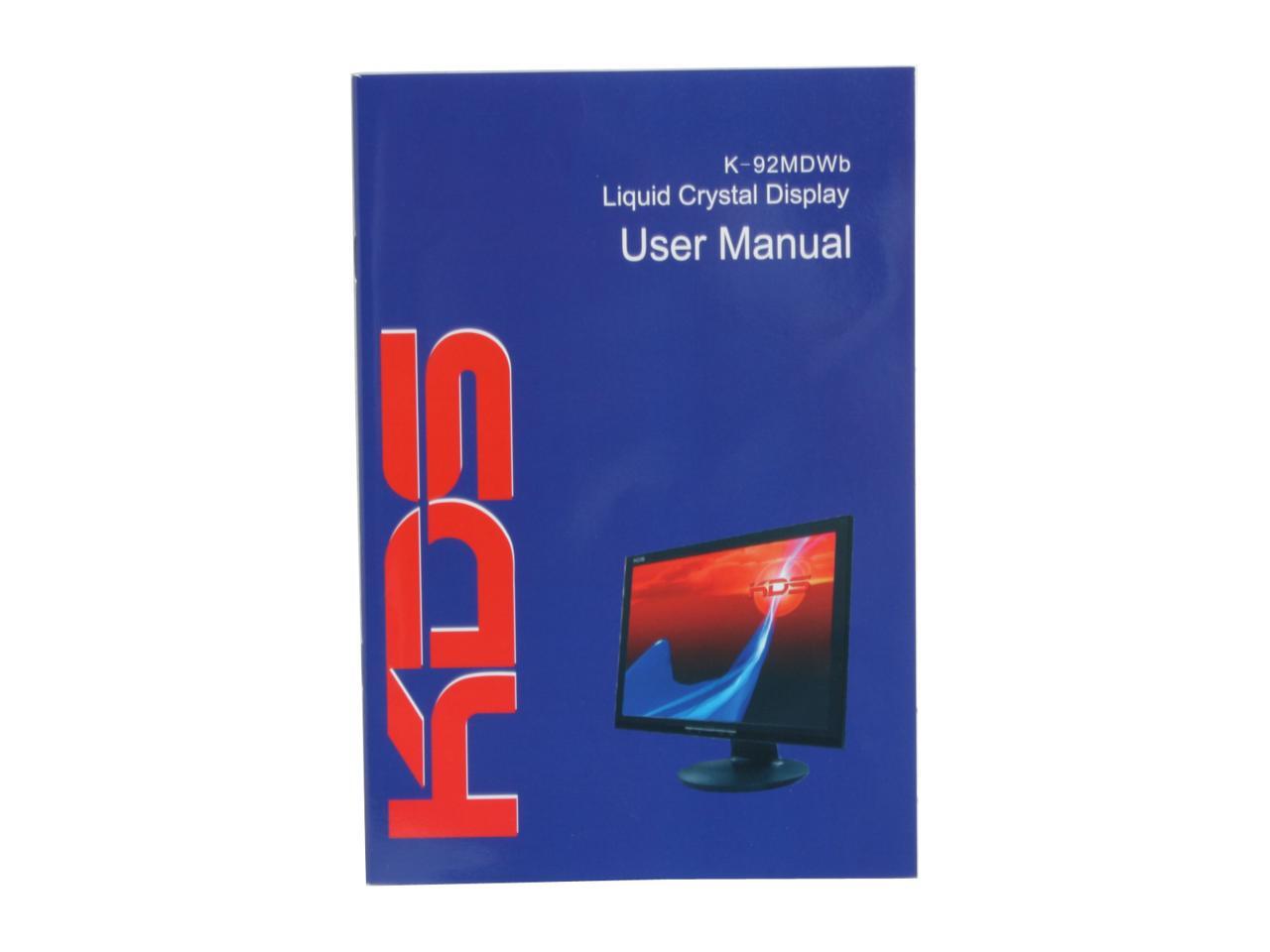 KDS 19" WXGA+ LCD Monitor with HDCP support 5 ms 1440 x 900 D-Sub, DVI ...