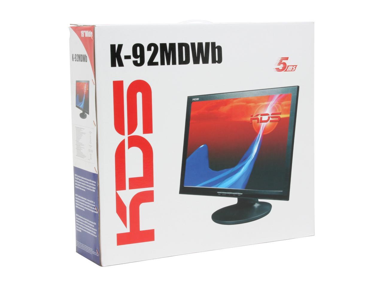 KDS 19" WXGA+ LCD Monitor with HDCP support 5 ms 1440 x 900 D-Sub, DVI ...