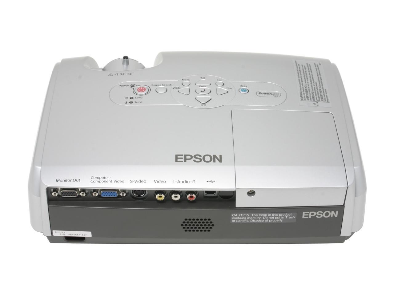Open Box: EPSON POWERLITE S3 LCD Projector - Newegg.com