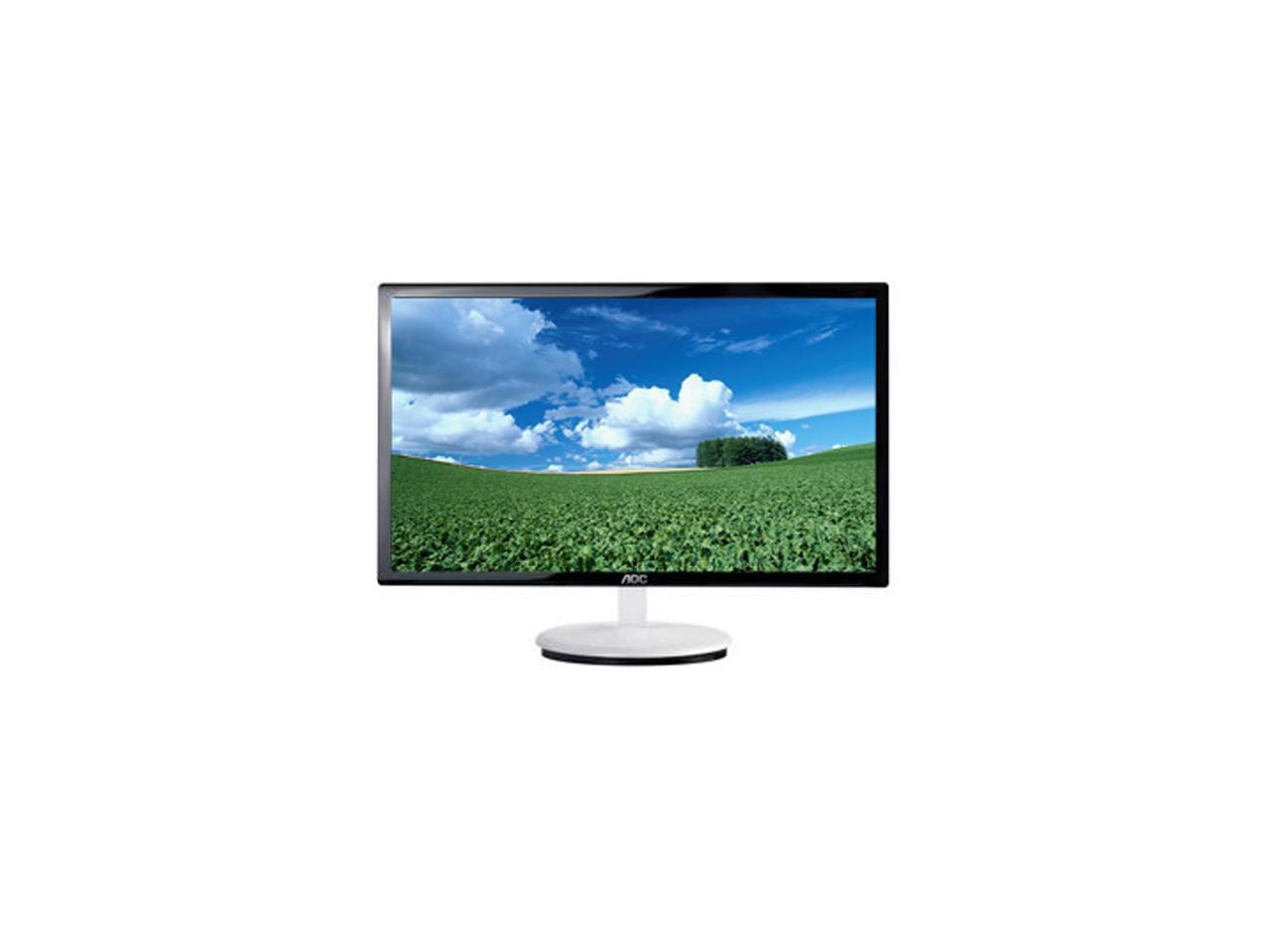 AOC e2343F Black & White 23" 5ms LED BackLight LCD Monitor Slim Design ...