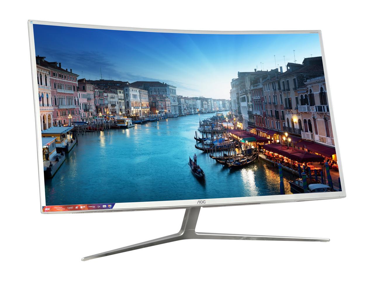 AOC C4008VU8 White / Silver 40" Curved 4K UHD Display with 10-Bit Color ...