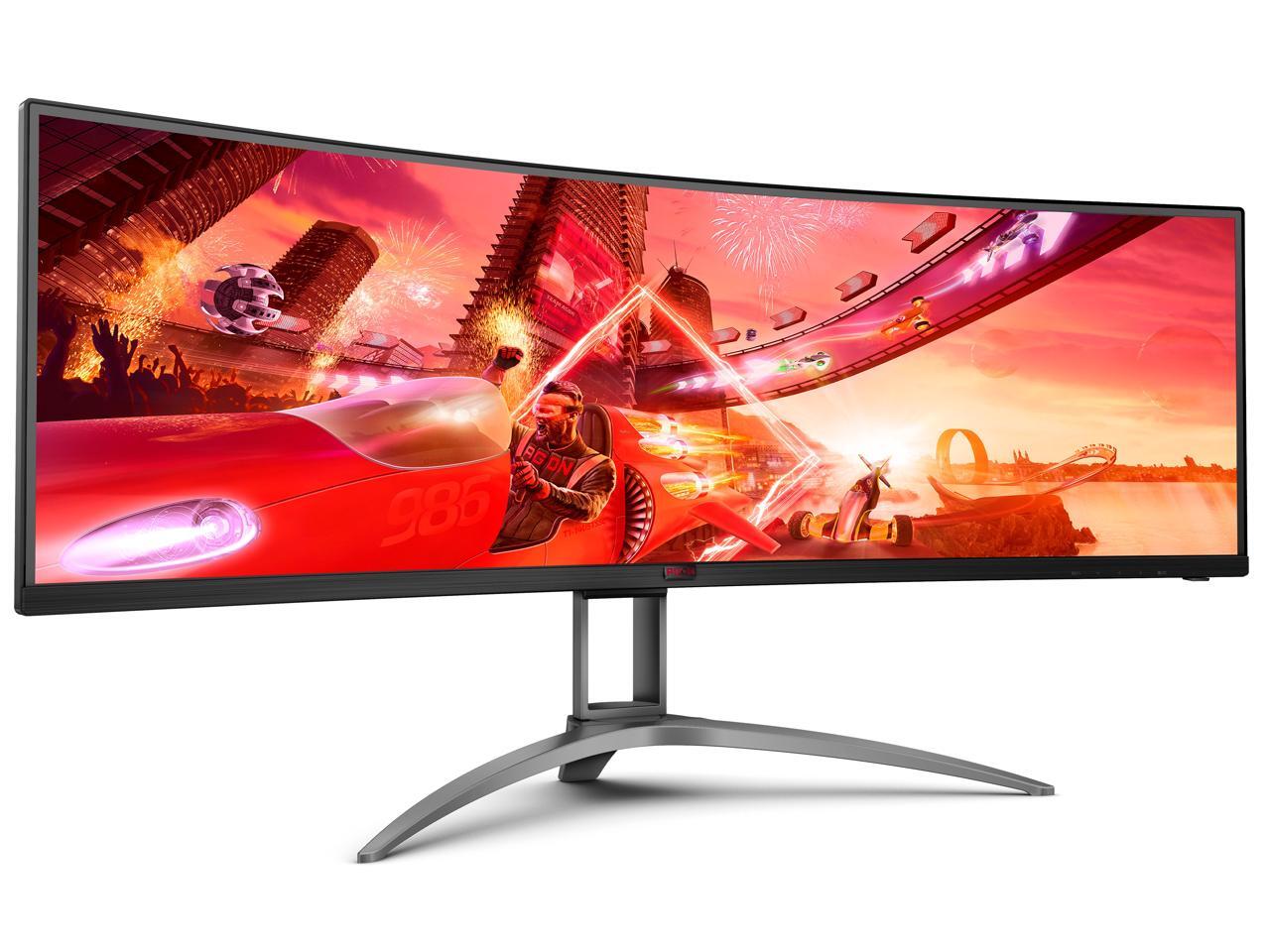 AOC Agon AG493UCX2 Super Wide Curved Gaming Monitor, Dual QHD 5120x1440 ...
