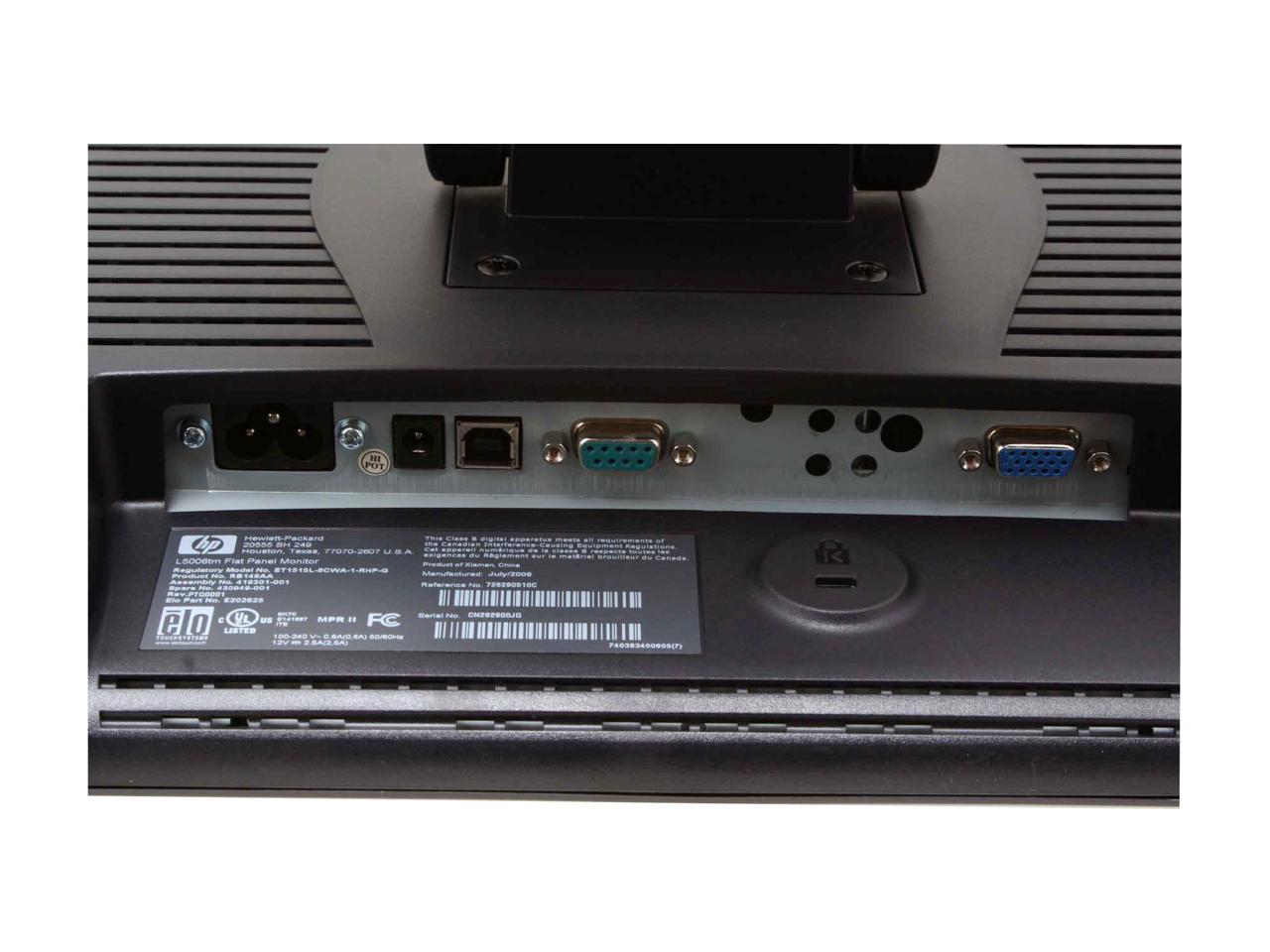 HP L5006tm Carbon 15" Dual serial/USB Surface Acoustic Wave Touchscreen ...