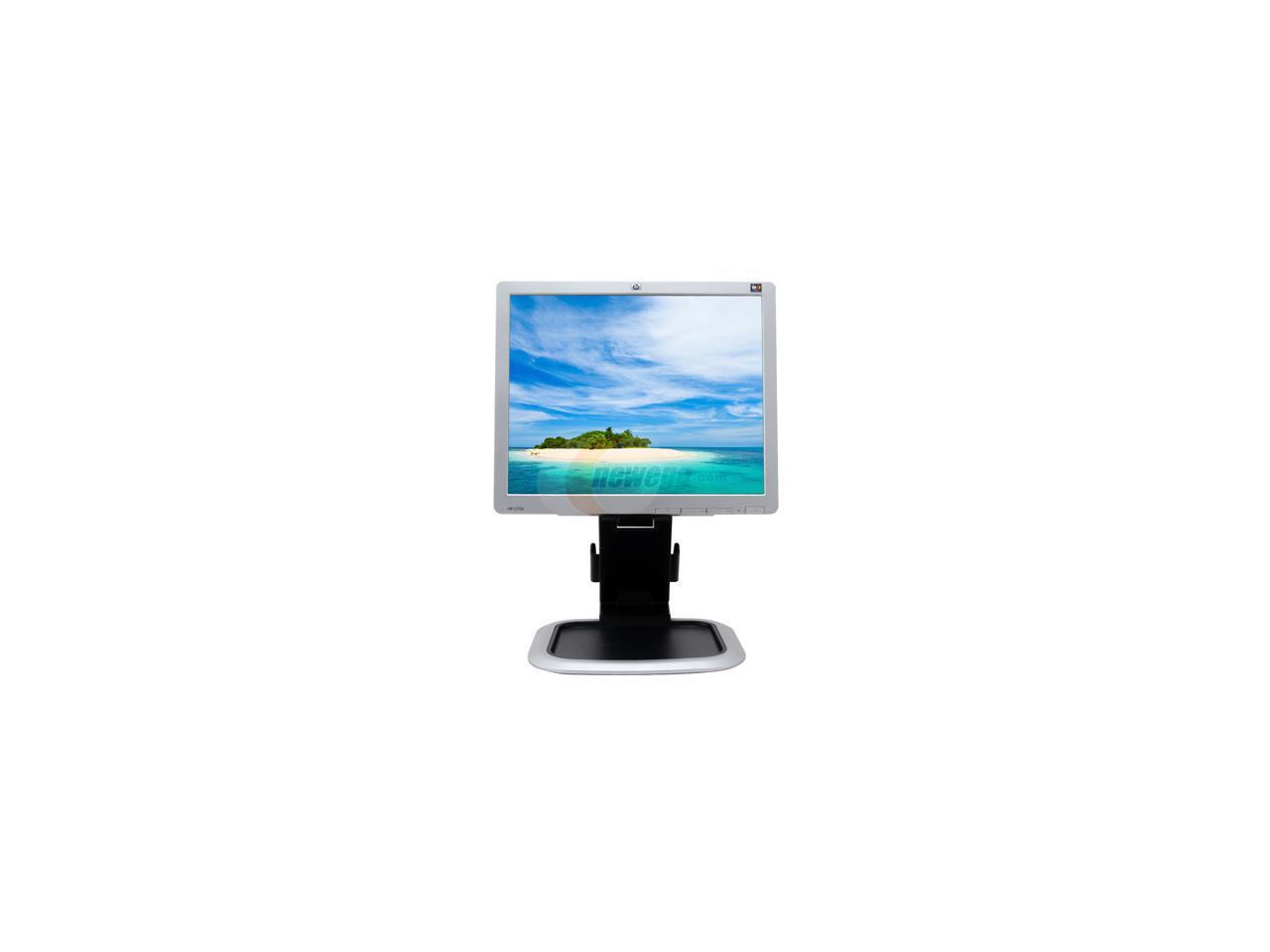HP L1750 Carbonite/Silver 17" 5ms LCD Monitor 300 cd/m2 800:1 w/ Built ...