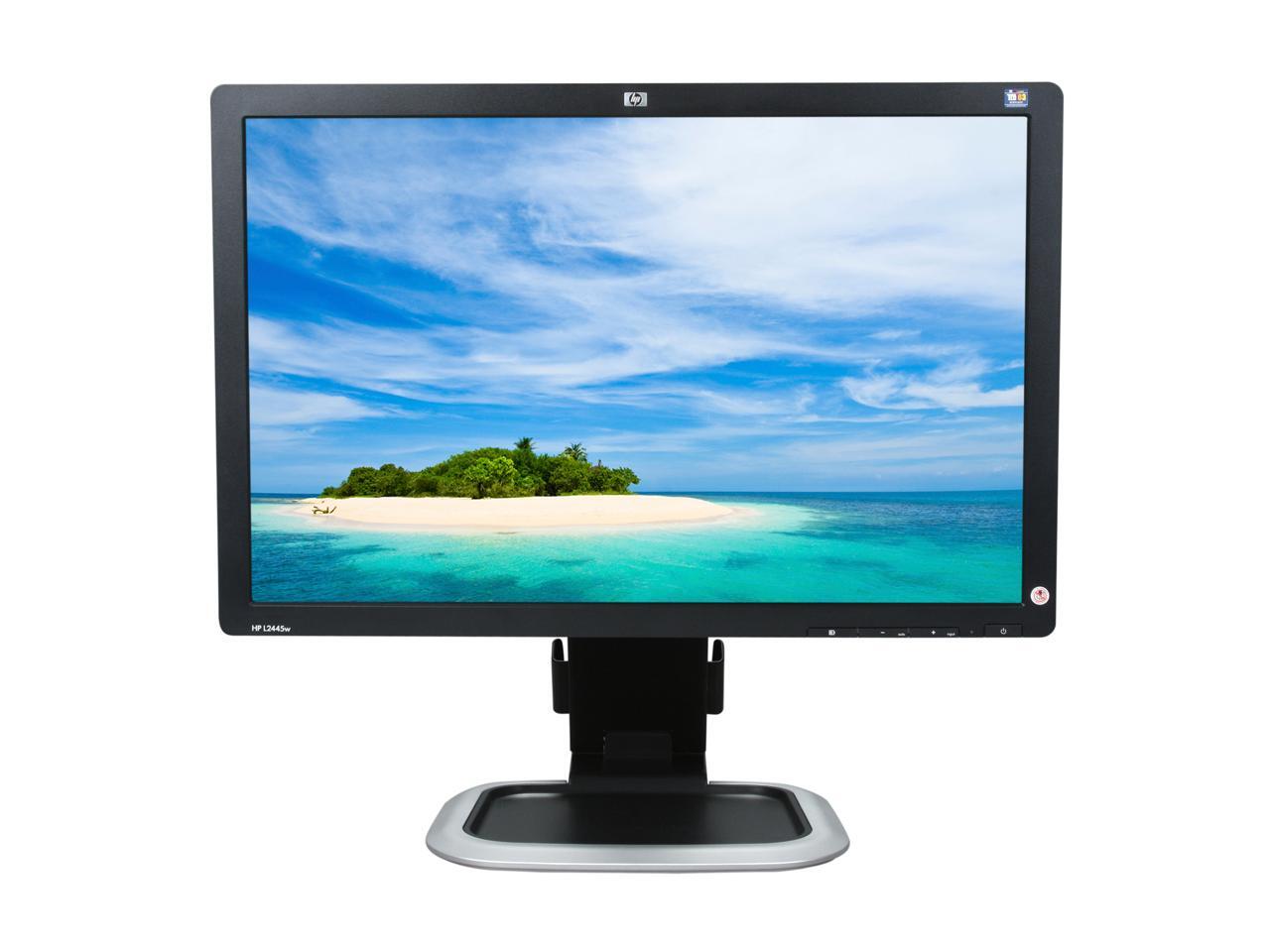 HP L2445w Black 24" 5ms Widescreen LCD Monitor w/ Height & Pivot ...