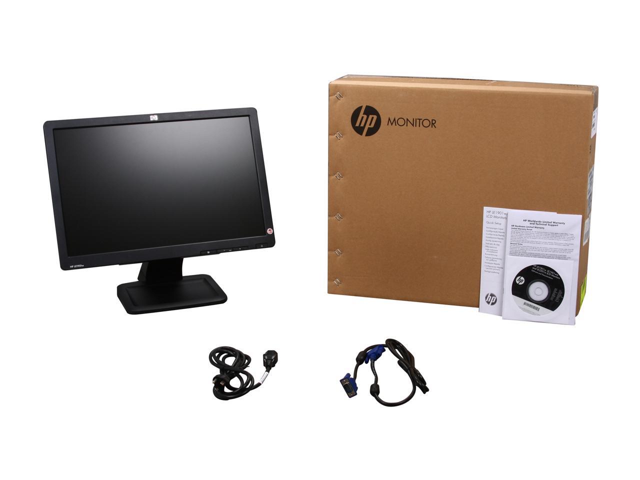 HP Smartbuy LE1901w Black 19" 5ms Widescreen LCD Monitor 250 cd/m2 1000 ...