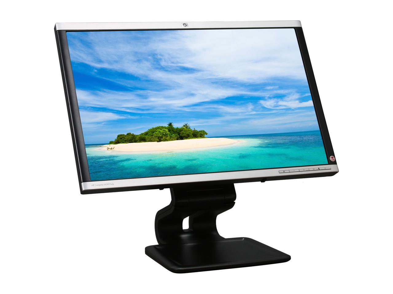HP LA2405wg Black / Silver 24" 5ms Height/Pivot/Swivel adjustable ...