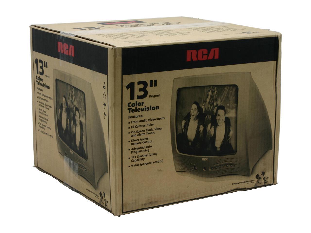 RCA E13320 13" Aspect Ratio 4:3 Silver Portable Television with Front ...