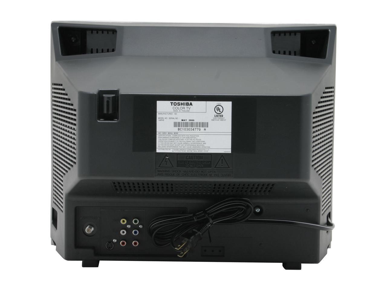 TOSHIBA 14AF45 14" Aspect Ratio 4:3 Silver FST PURE Color TV - Newegg.com