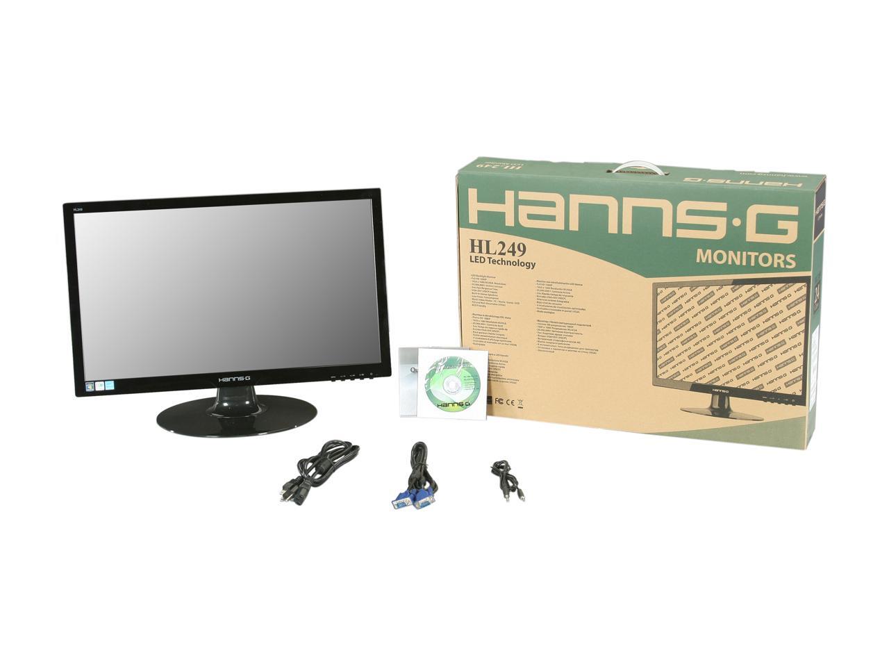 Hanns-G 23.6" LCD Monitor 5 ms 1920 x 1080 D-Sub, DVI HL249DPB - Newegg.com