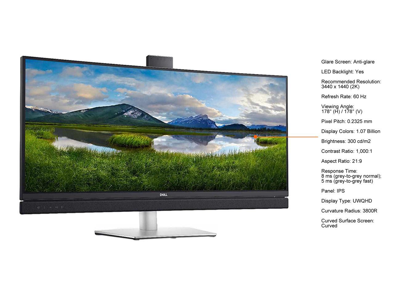 Dell C3422WE 34.14" UWQHD 3440 x 1440 (2K) 60 Hz HDMI, DisplayPort, USB ...