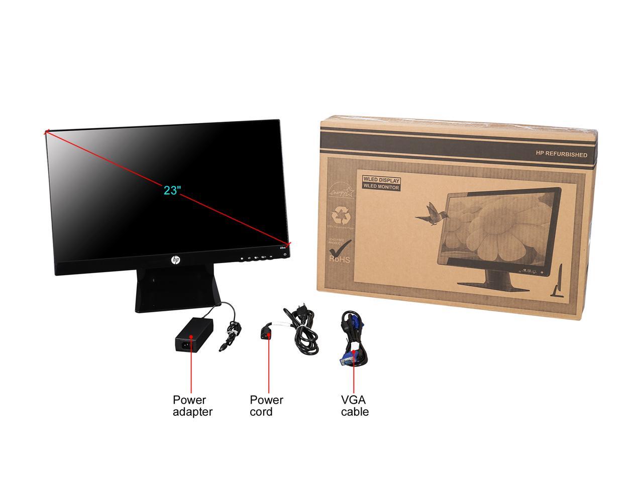 Refurbished: HP 23VX 23" Widescreen LED Backlight LCD Monitor IPS ...