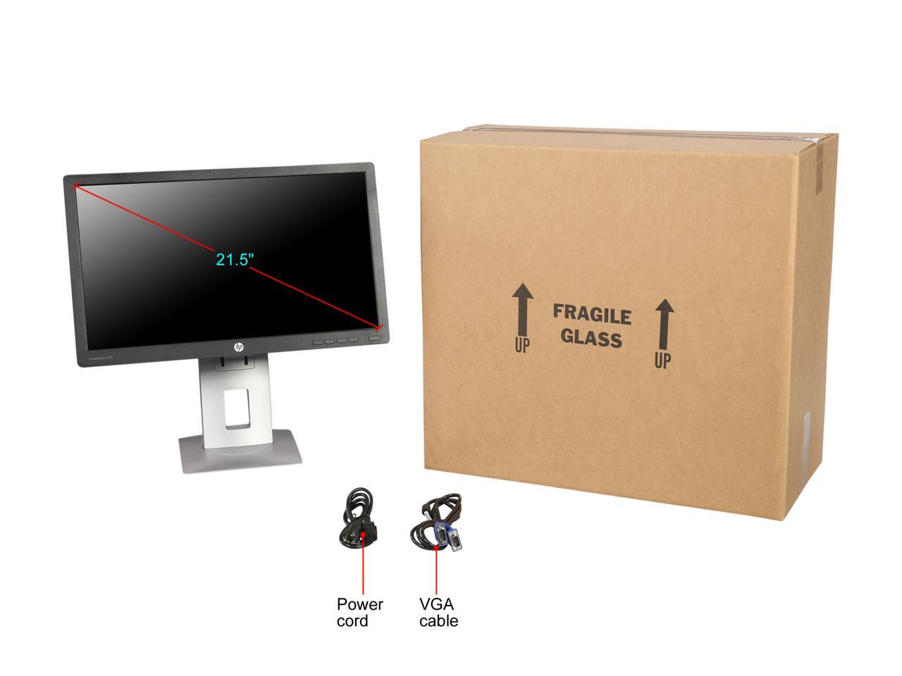 Refurbished: HP EliteDisplay E222 22" (Actual size 21.5") Full HD 1920 ...