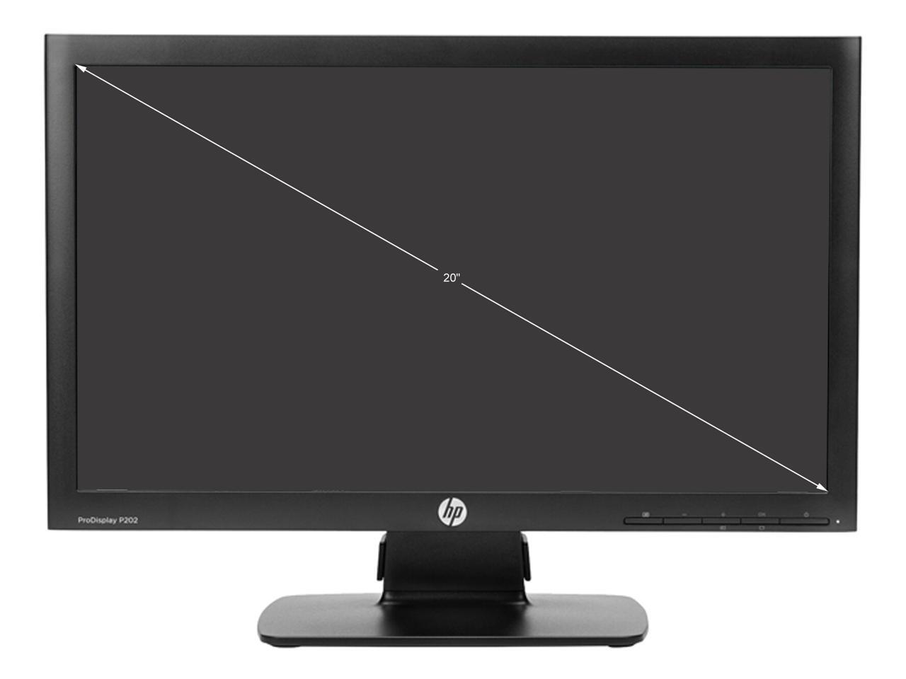 Refurbished: HP ProDisplay P202M (K7X28AA#ABA) 20" 1600 x 900 60 Hz IPS ...