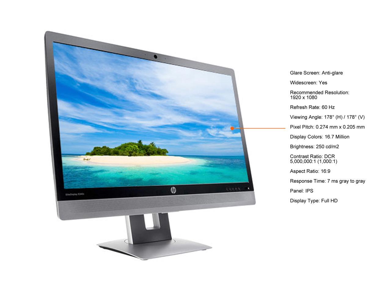 Refurbished: HP 23.8" 60 Hz IPS FHD IPS Video Conferencing Monitor 7 ms ...