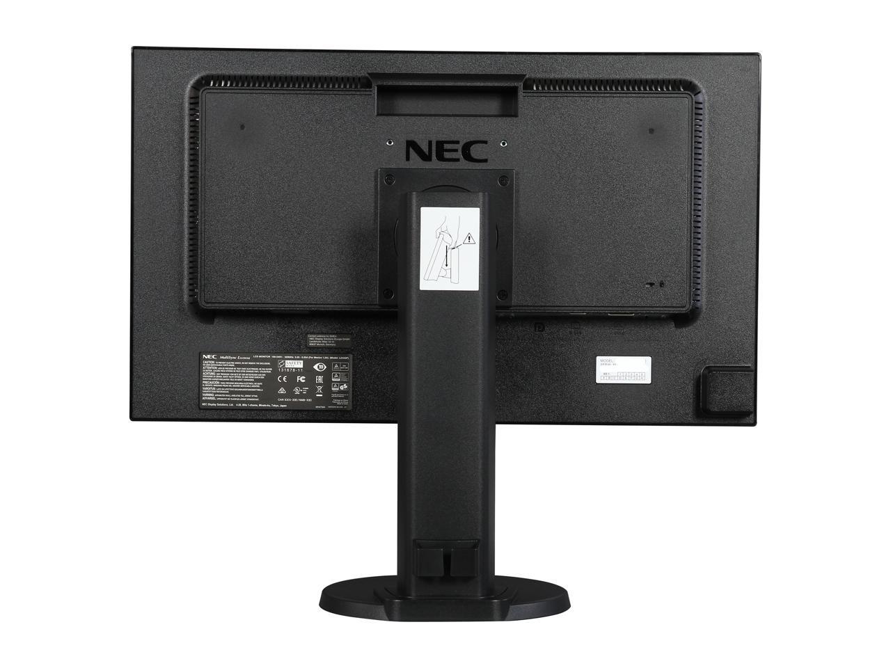 NEC 23.8" AH-IPS HD 1080 Pivot Swivel Tilt Adjustable LCD Monitor IPS 5 ms 1920 x 1080 D-Sub ...