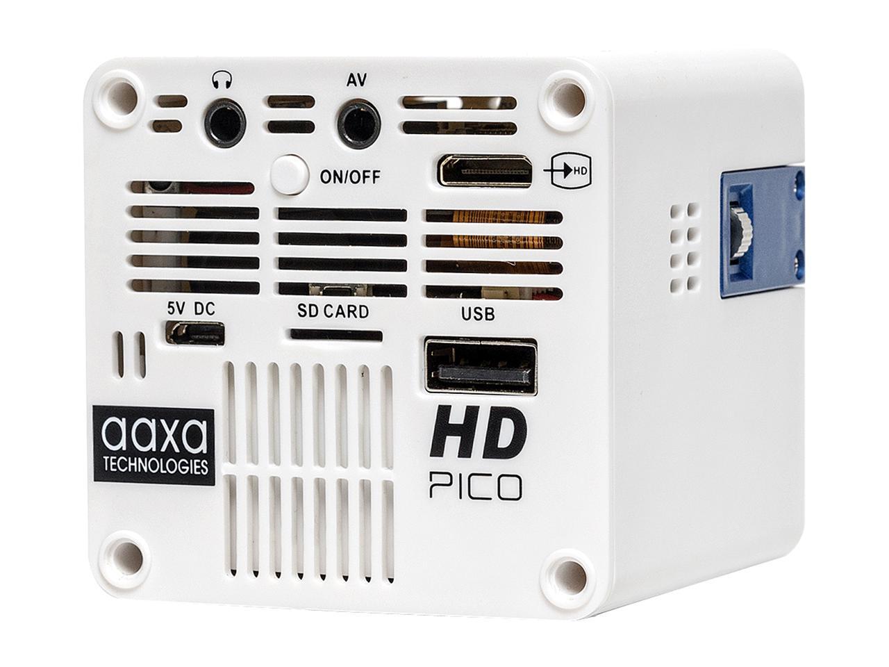 AAXA HD Pico LED Mini Portable Projector with 150min Battery, HDMI, and ...