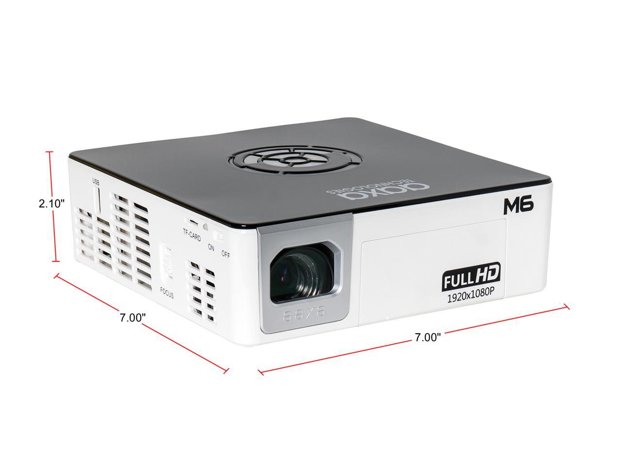 AAXA M6 Native 1080p HD LED DLP Mini Portable Projector - Newegg.com