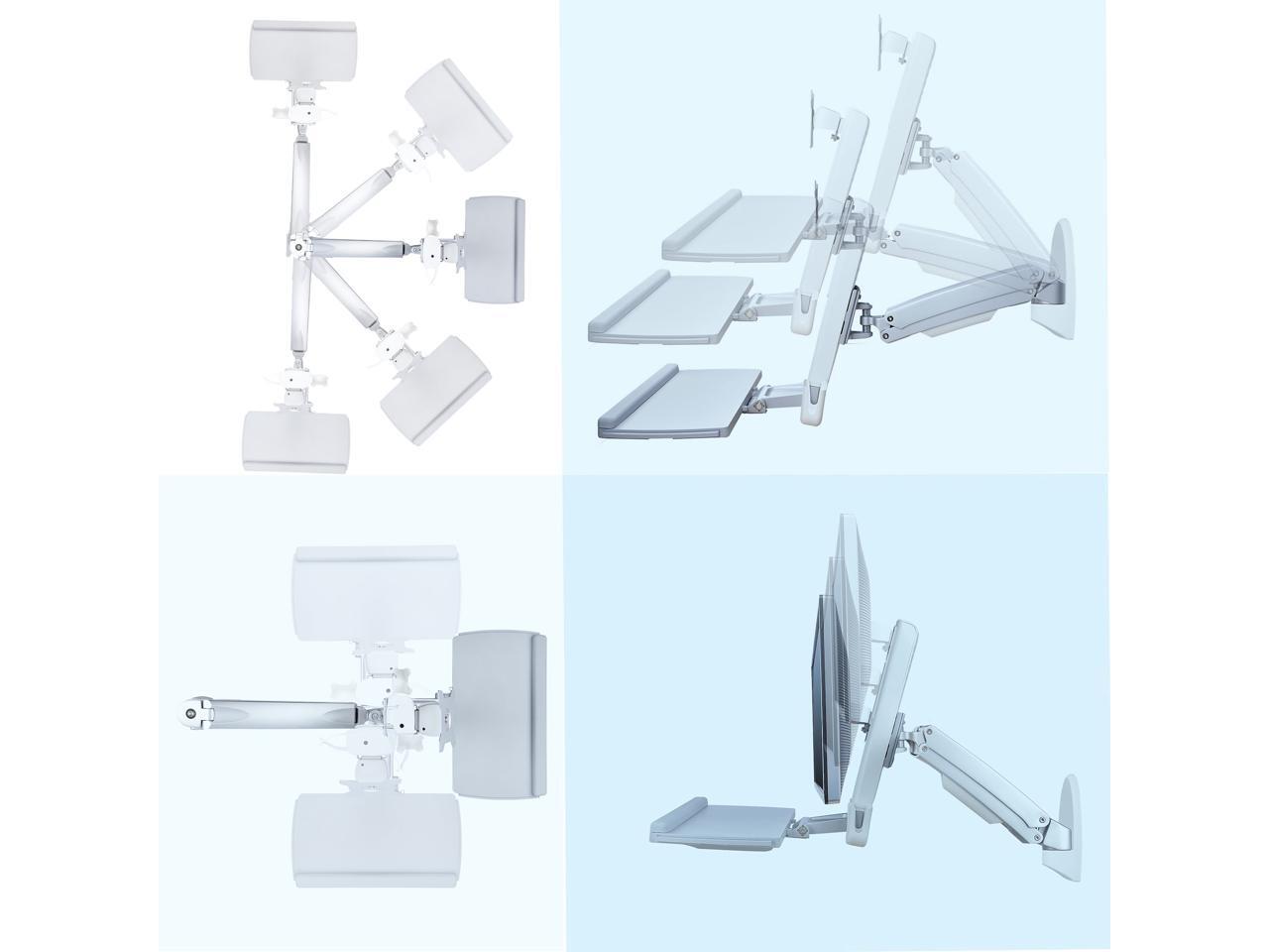 StarTech.com Wall Mount Workstation, Full Motion Sit Stand Desk w ...