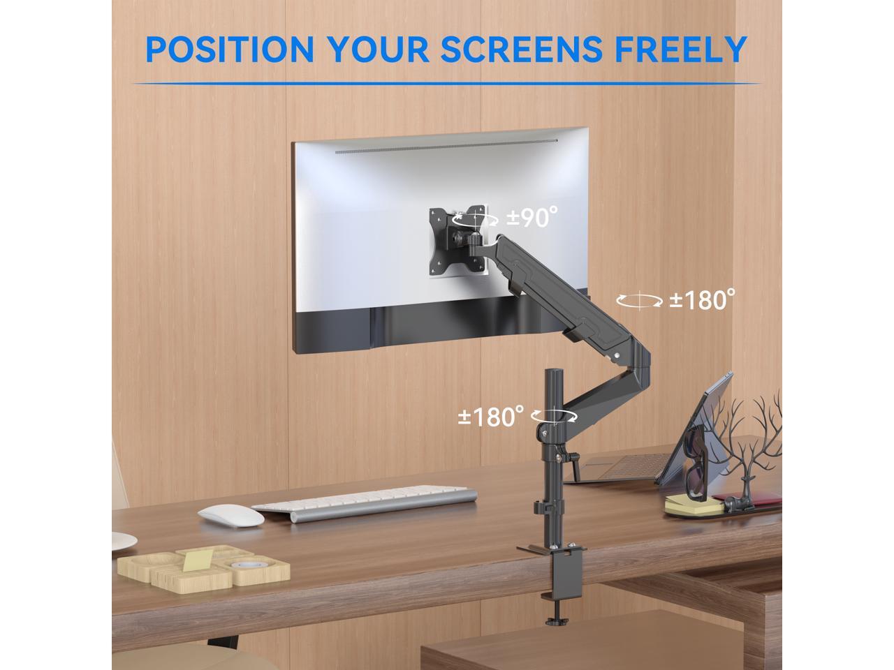Rosewill Single Monitor Mount, Adjustable Monitor Arm Desk Mount Fits ...